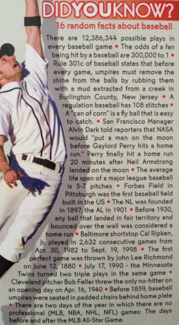 16 Random Baseball Facts; do you know what a can of corn is? - Through ...